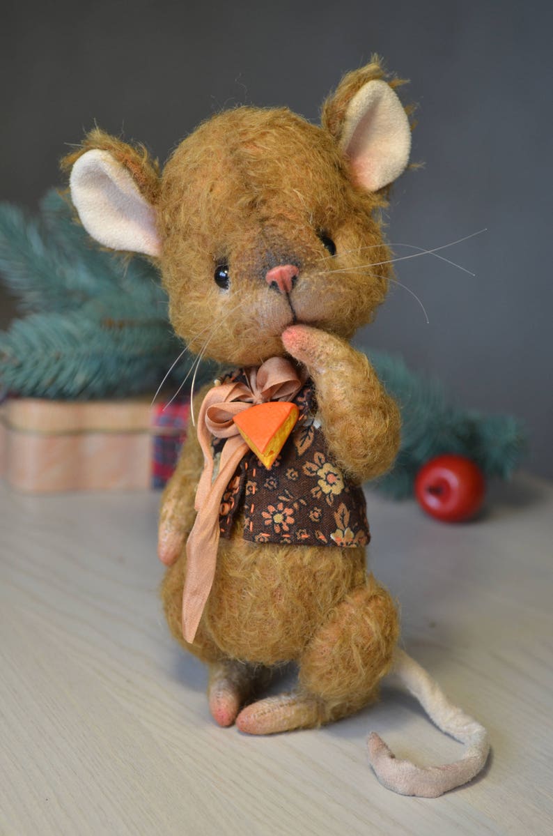 Stuffed mouse toy artist teddy bear toy artist rat toy stuffed | Etsy