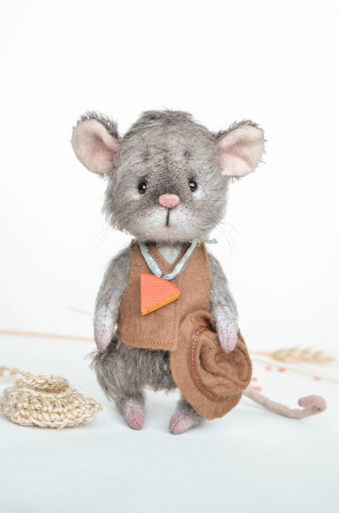 Stuffed Animal Teddy Toy Plush Artist Teddy Mouse Toy Artist - Etsy