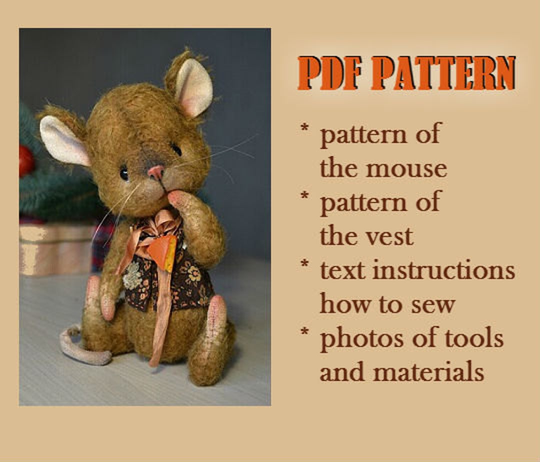 PDF Sewing Pattern Teddy Toy Pattern Download Artis Teddy Toy Digital ...