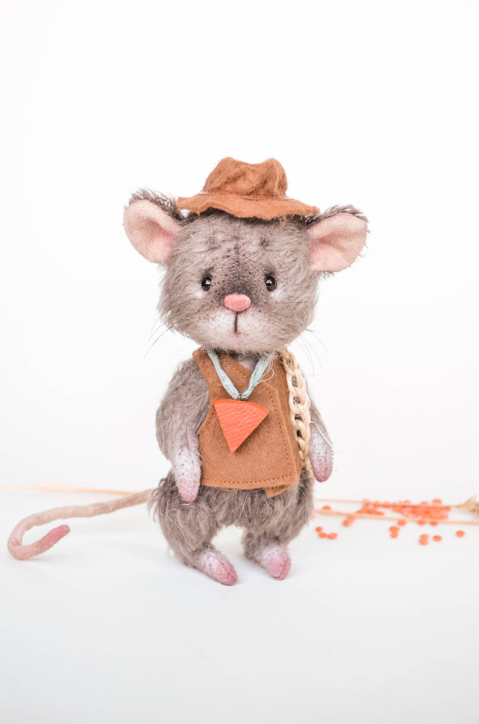 Stuffed Animal Teddy Toy Plush Artist Teddy Mouse Toy Artist - Etsy