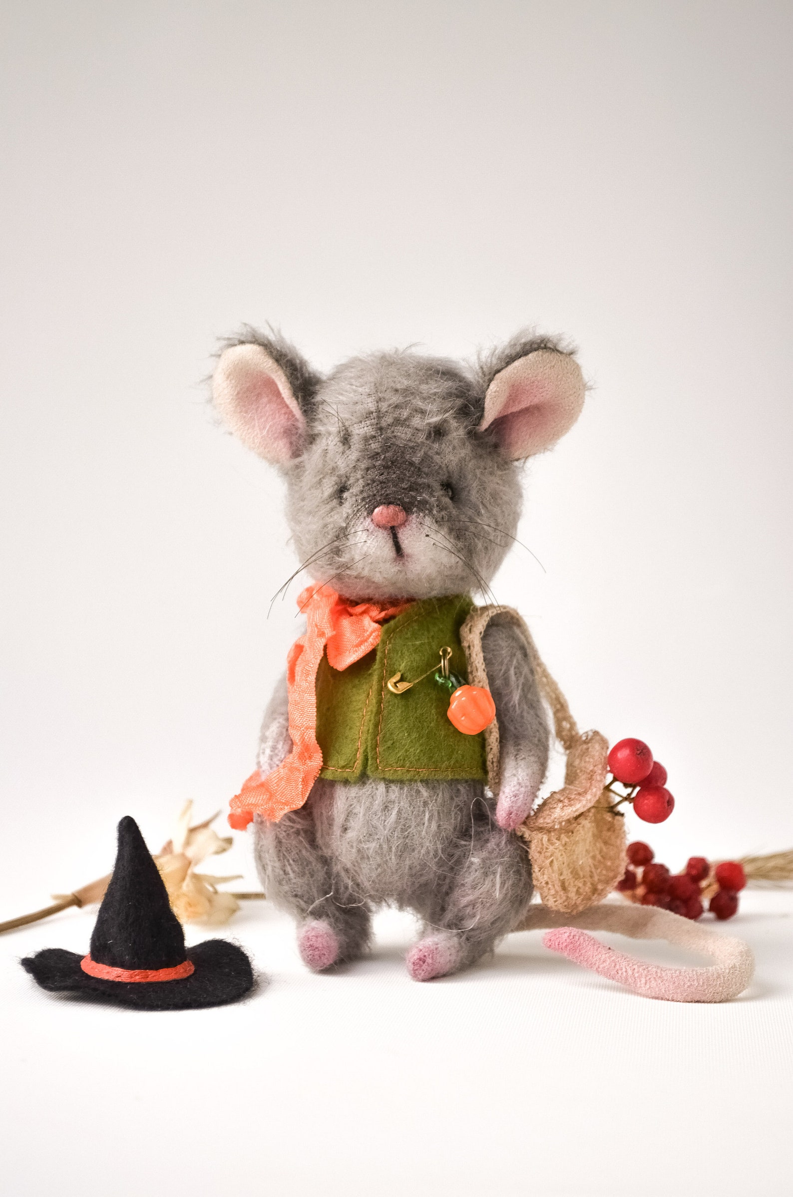 Artist Teddy Bear Artist Stuffed Mouse Toy Halloween Decor - Etsy