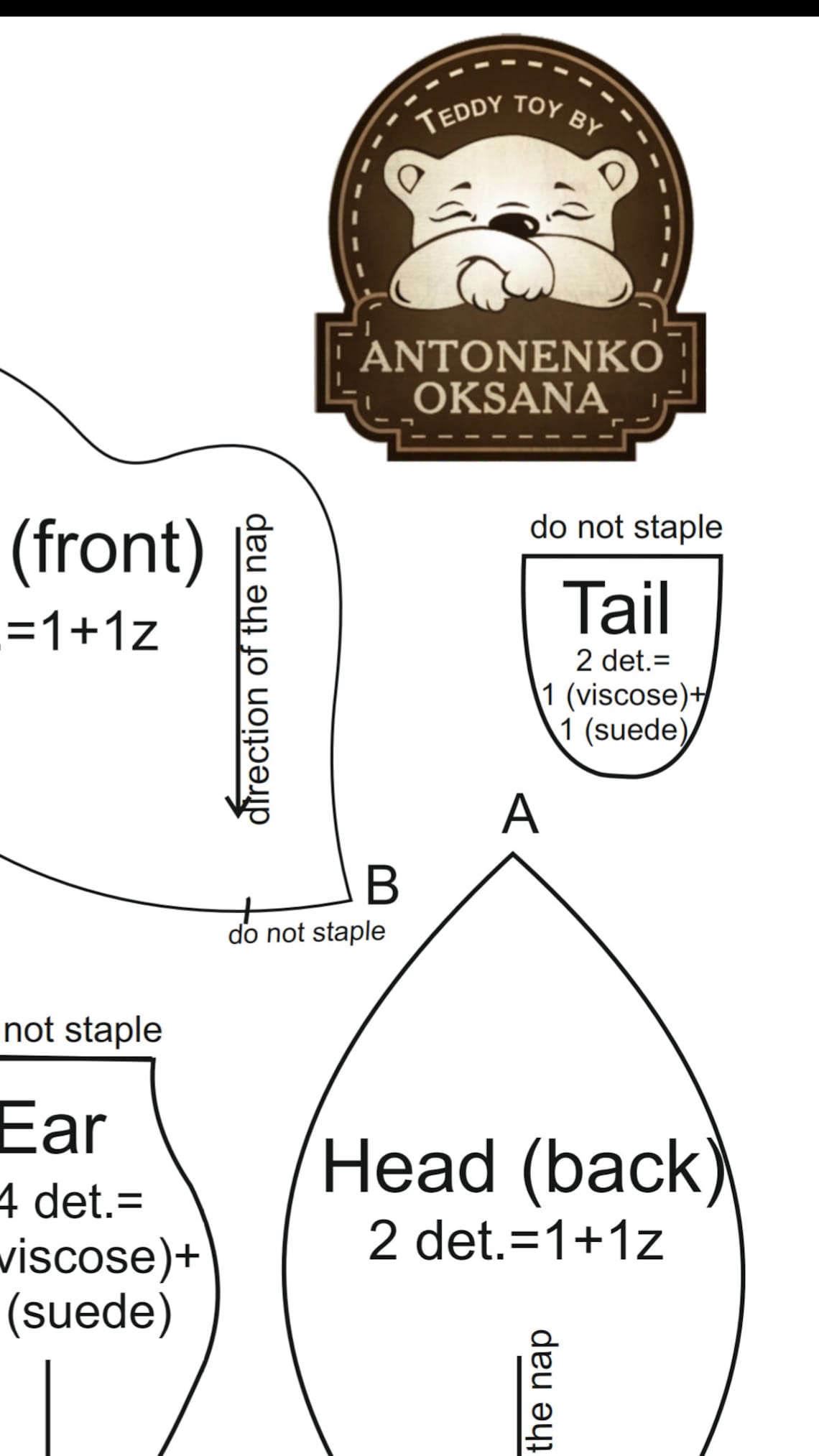 Stuffed Animal Pdf Pattern Teddy Sewing Tutorial Teddy Bear - Etsy