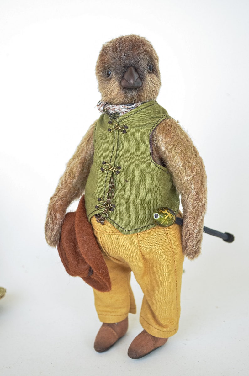 Artist Teddy Bear Toy Artist Sparrow Bird Toy Teddy Bird | Etsy