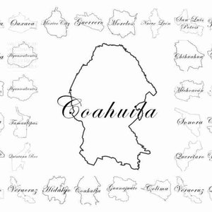 Coahuila Map Outline SVG, Printable Shirt Design (digital Download) - Etsy