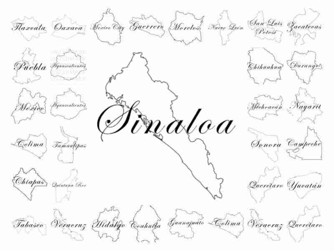 Sinaloa SVG Pdf EPS PNG Print File, Sublimation, Instant Digital ...