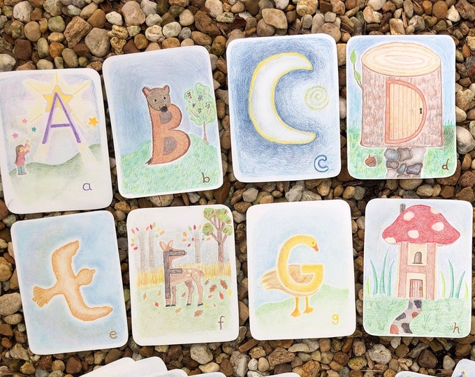 Waldorf Alphabet Cards - Etsy