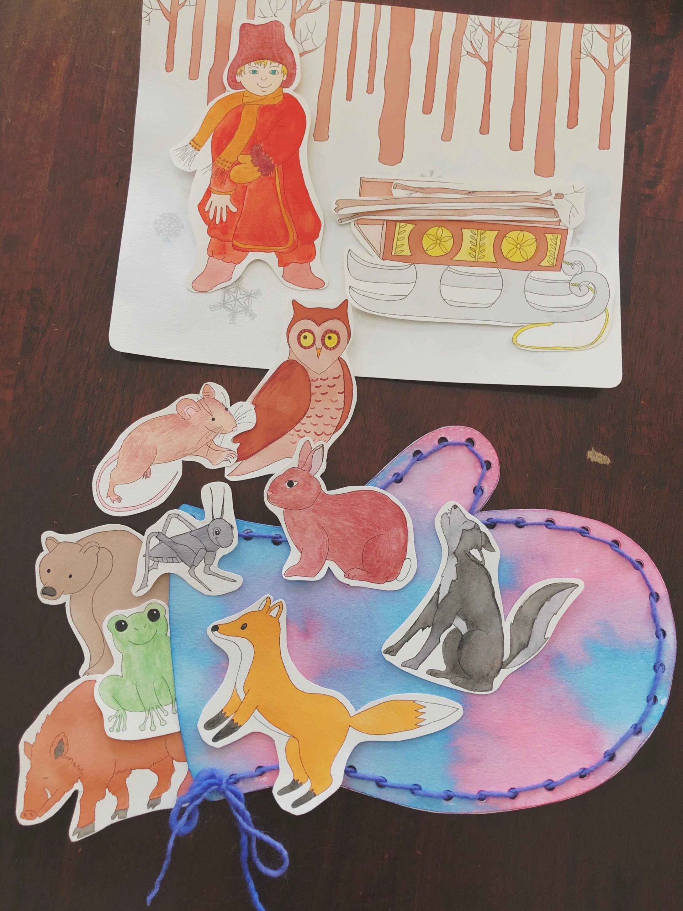 The Mitten Storytelling Puppets - Etsy