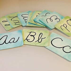 Cursive Alphabet Cards, Zaner Bloser Inspired Cursive, Printable ...