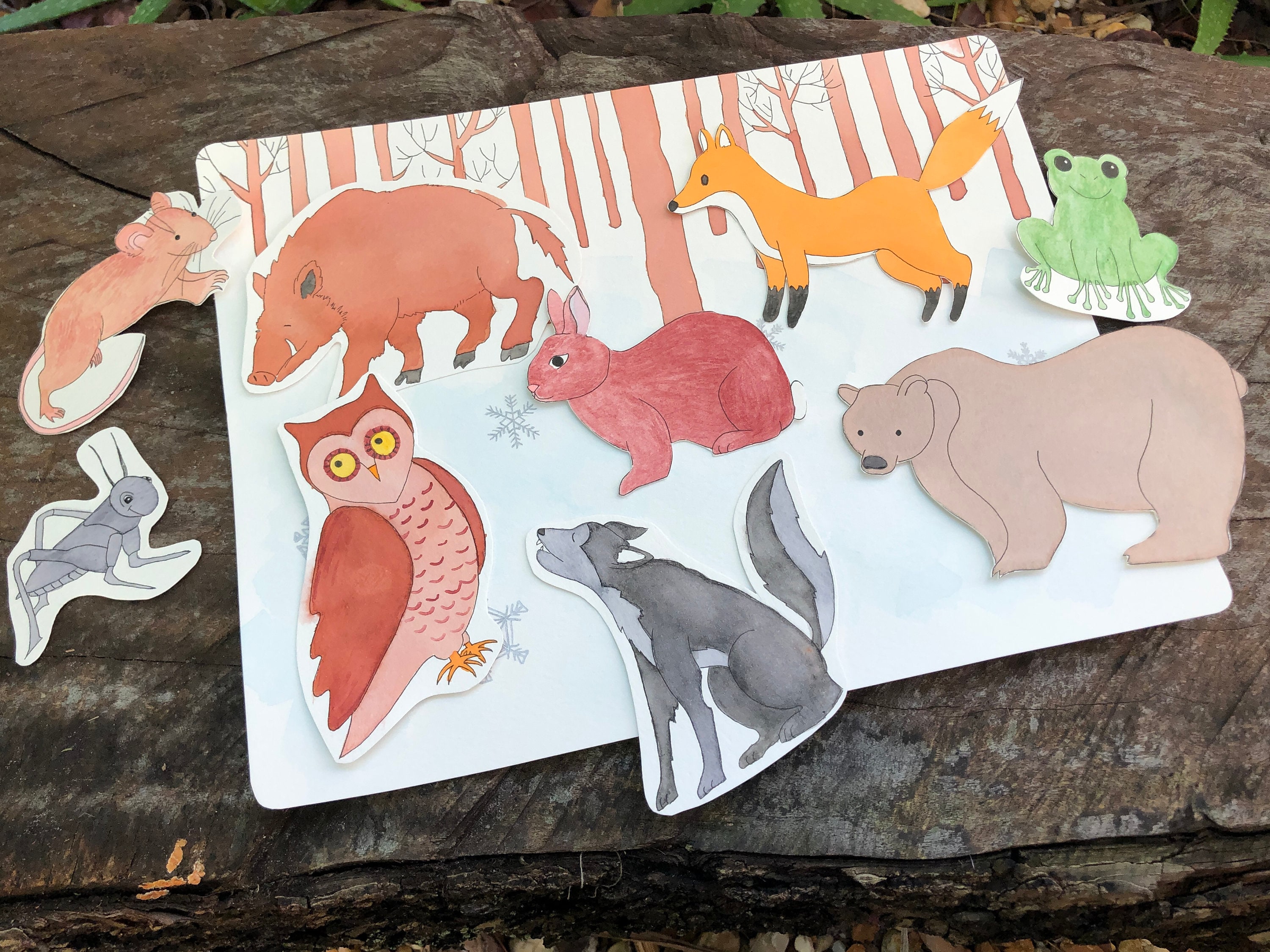 The Mitten Storytelling Puppets - Etsy