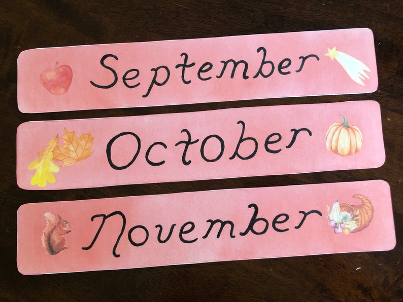 Waldorf Classroom Calendar/northern Hemisphere/ Calendar - Etsy