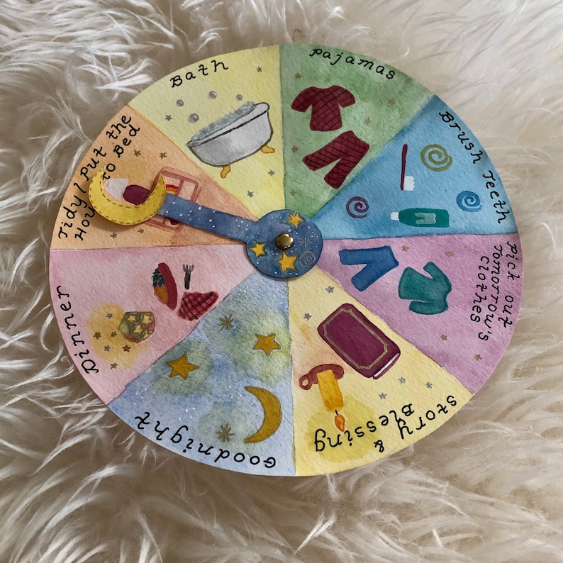 Bedtime Rhythm Wheel Waldorf Home Early Childhood Back to | Etsy