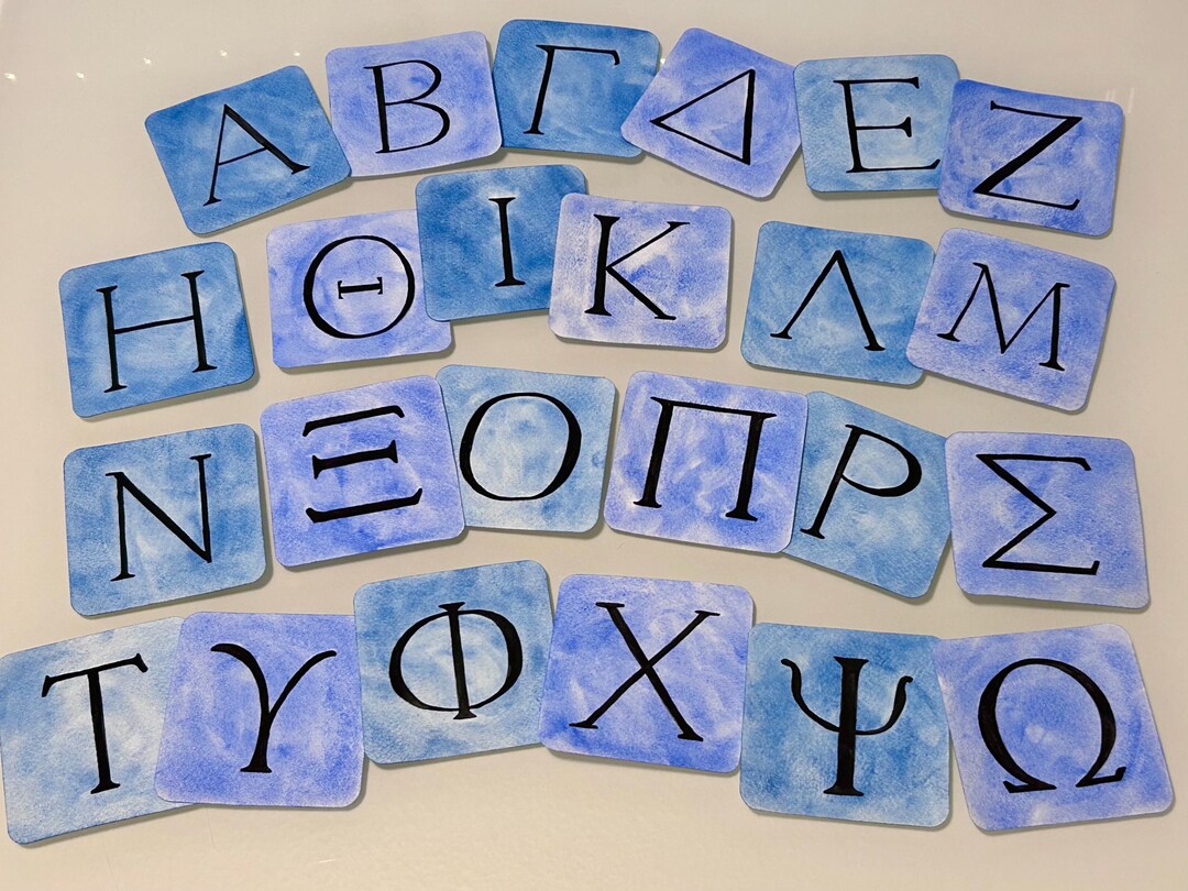 Greek Alphabet Cards, Printable Alphabet Cards, Waldorf Inspired ...