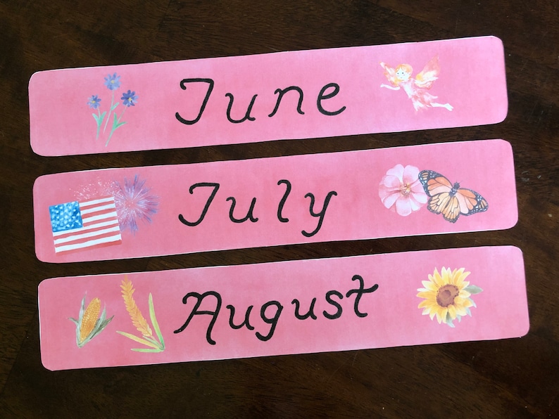 Waldorf Classroom Calendar/northern Hemisphere/ Calendar - Etsy