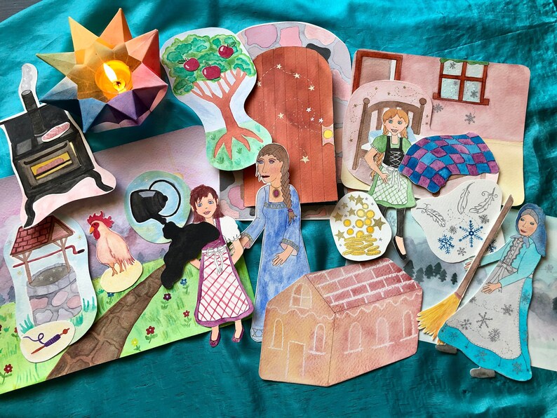 Mother Holle Storytelling Puppets - Etsy