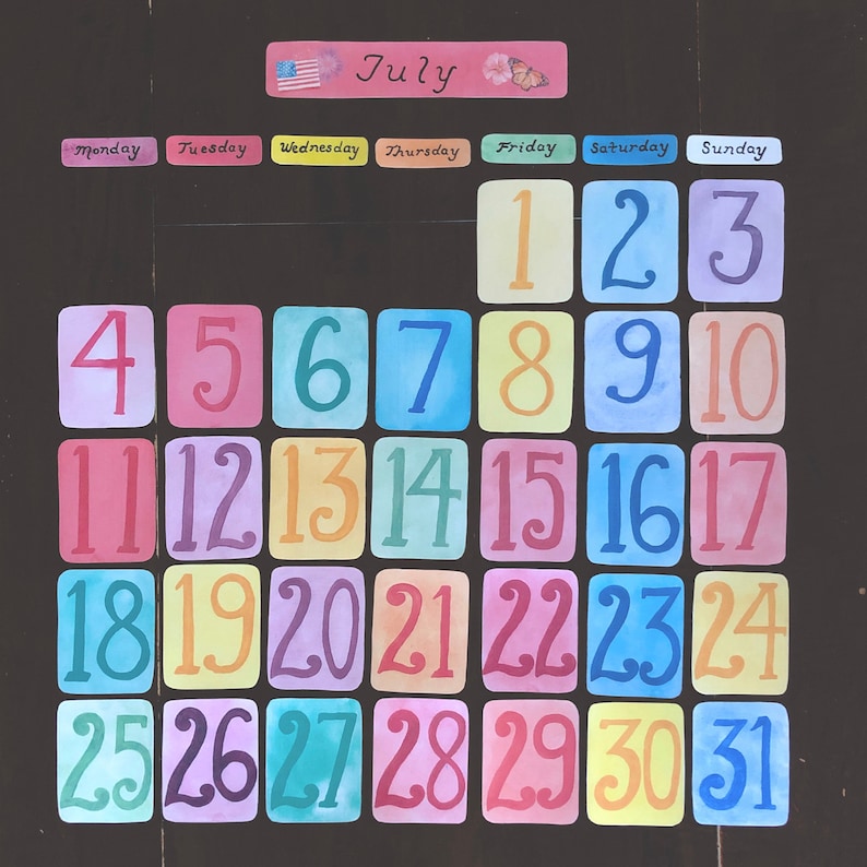 Waldorf Classroom Calendar/northern Hemisphere/ Calendar - Etsy