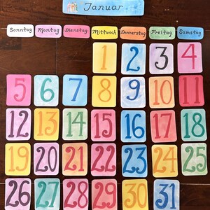 German Waldorf Classroom Calendar/northern Hemisphere/ Calendar Display ...