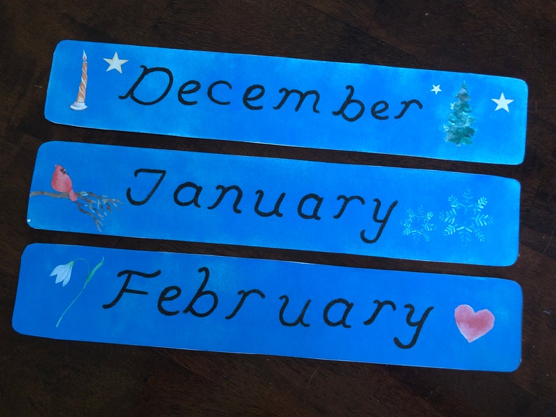 Waldorf Classroom Calendar/northern Hemisphere/ Calendar - Etsy