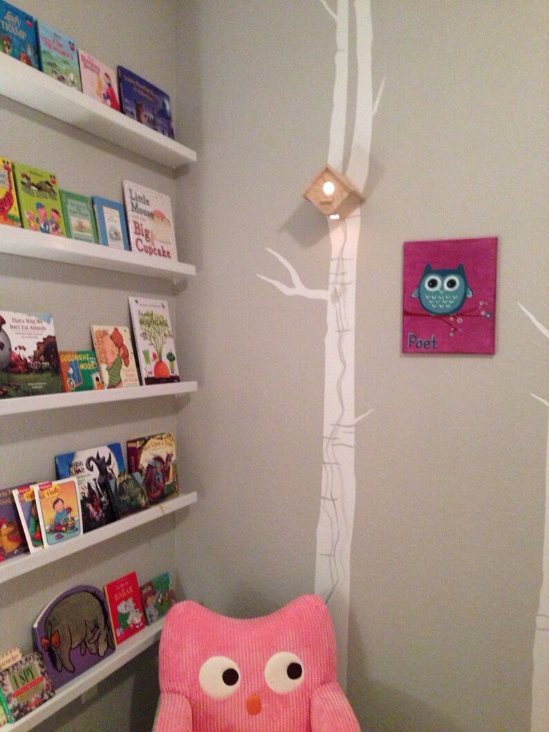 Bird House Night Light Woodland Nursery Woodpecker's | Etsy