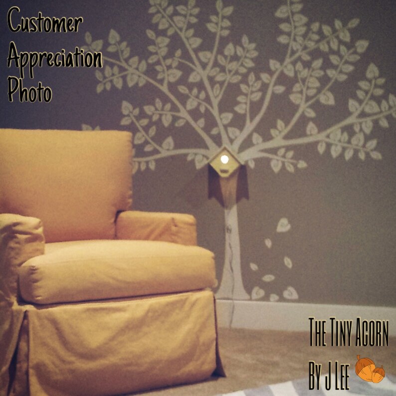 Bird House Night Light Woodland Nursery Woodpecker's | Etsy