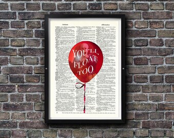 You'll Float Too 8x10 Print Modified Thrift Store Art Stephen King's IT ...