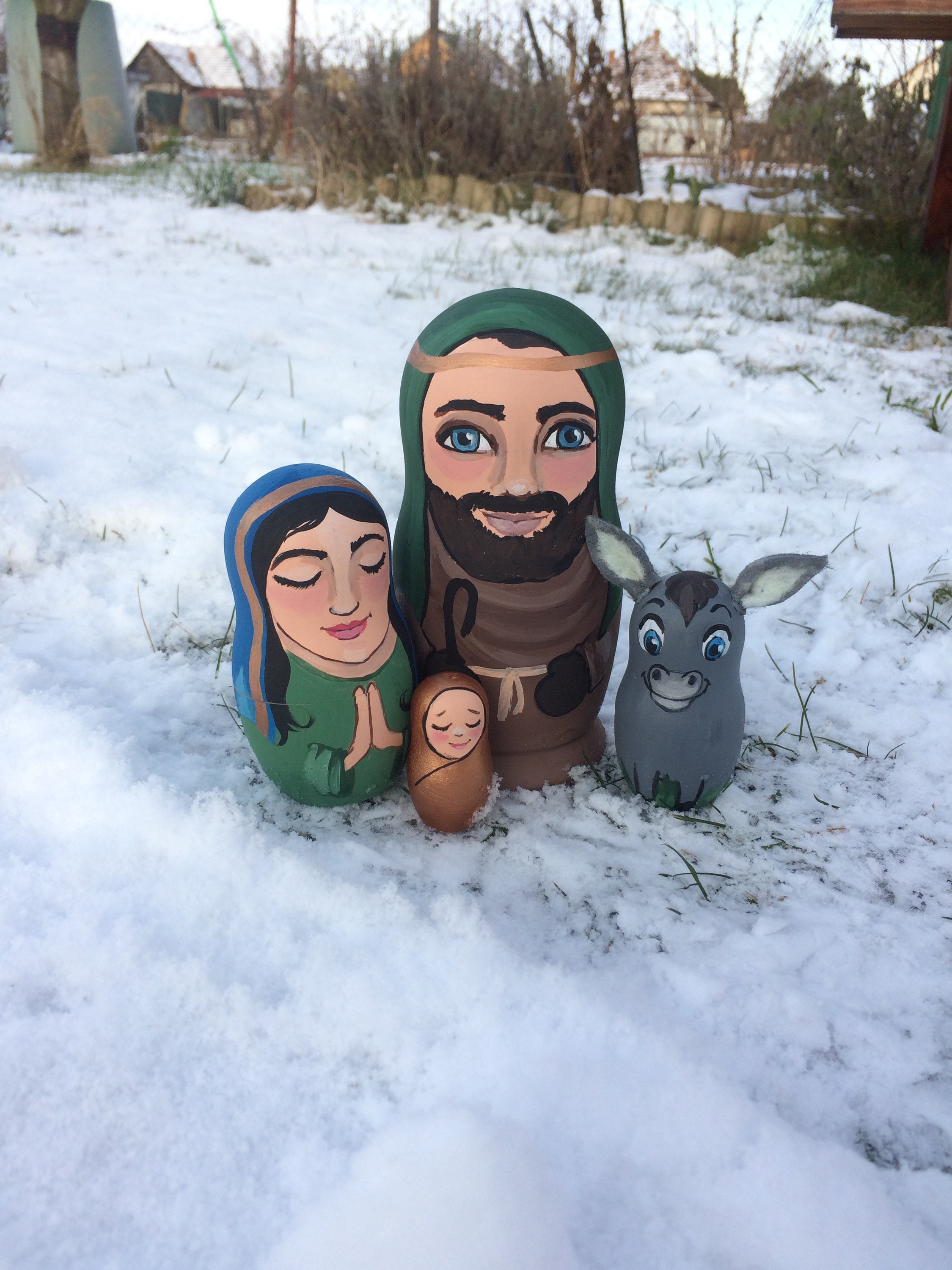 Nativity Christmas Nesting Dolls Set - Etsy