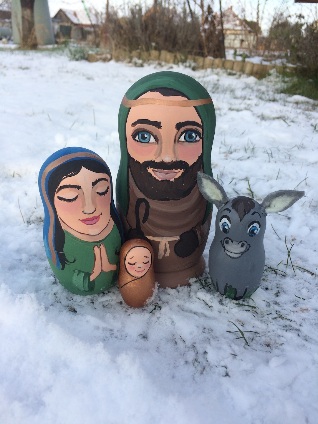 Nativity Christmas Nesting Dolls Set - Etsy
