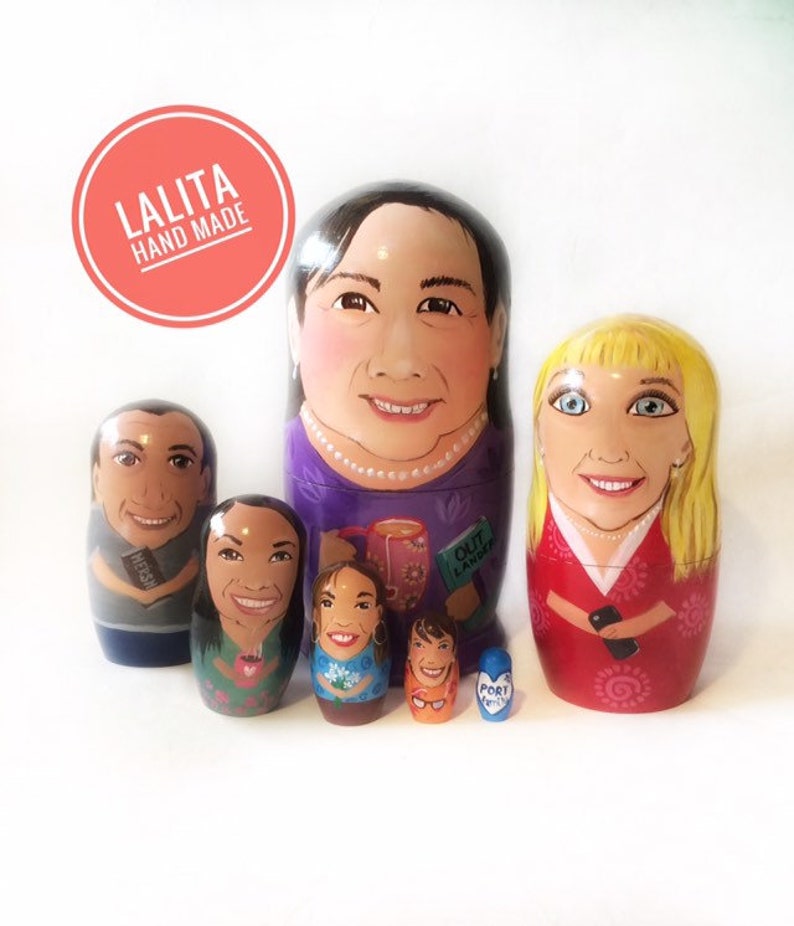 Corporate Gift Custom Portrait Personalised Nesting Doll | Etsy