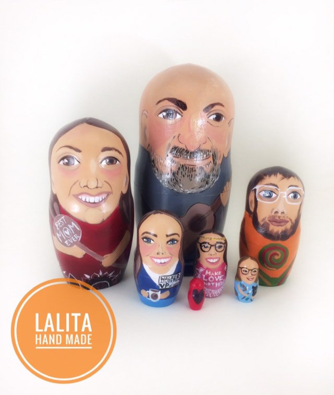 Corporate Gift Custom Portrait Personalised Nesting Doll | Etsy