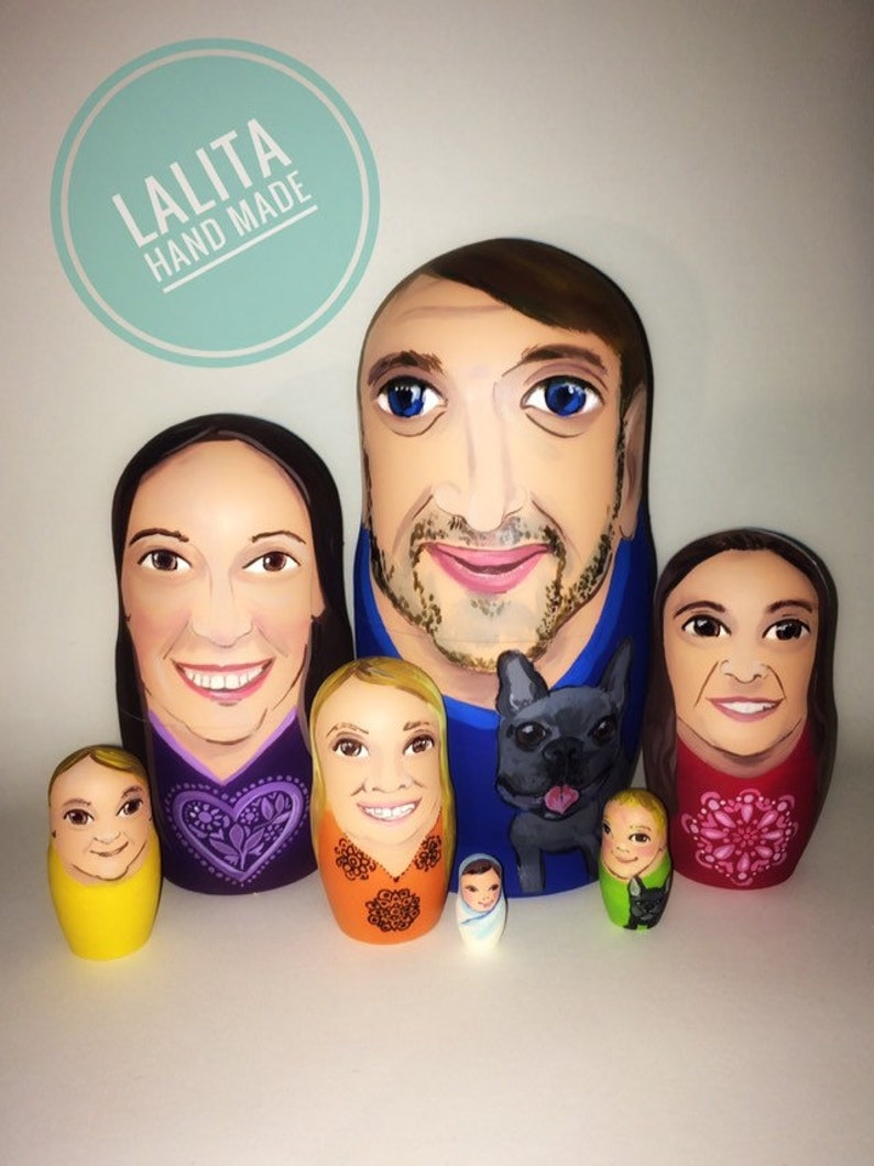 Corporate Gift Custom Portrait Personalised Nesting Doll | Etsy