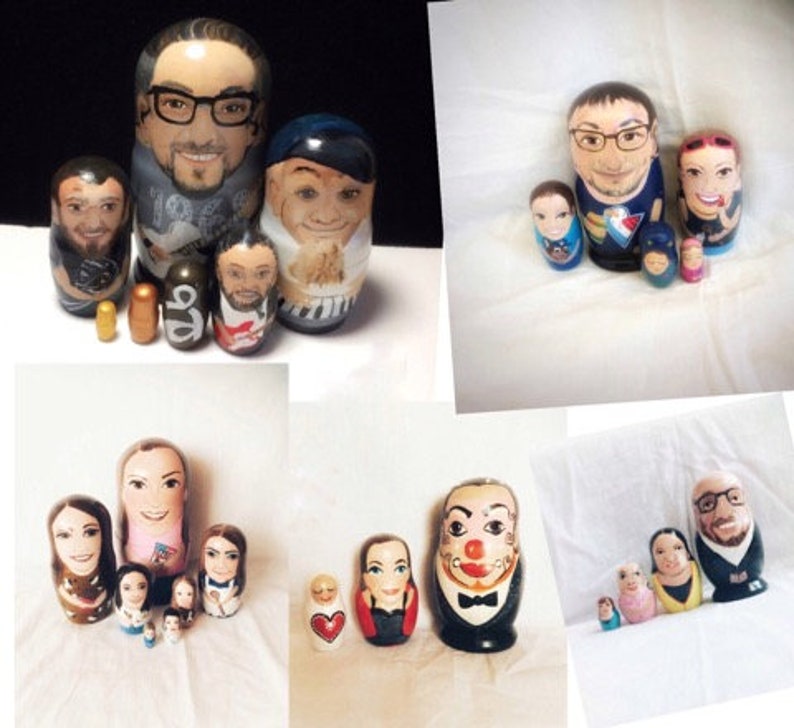 Corporate Gift Custom Portrait Personalised Nesting Doll | Etsy