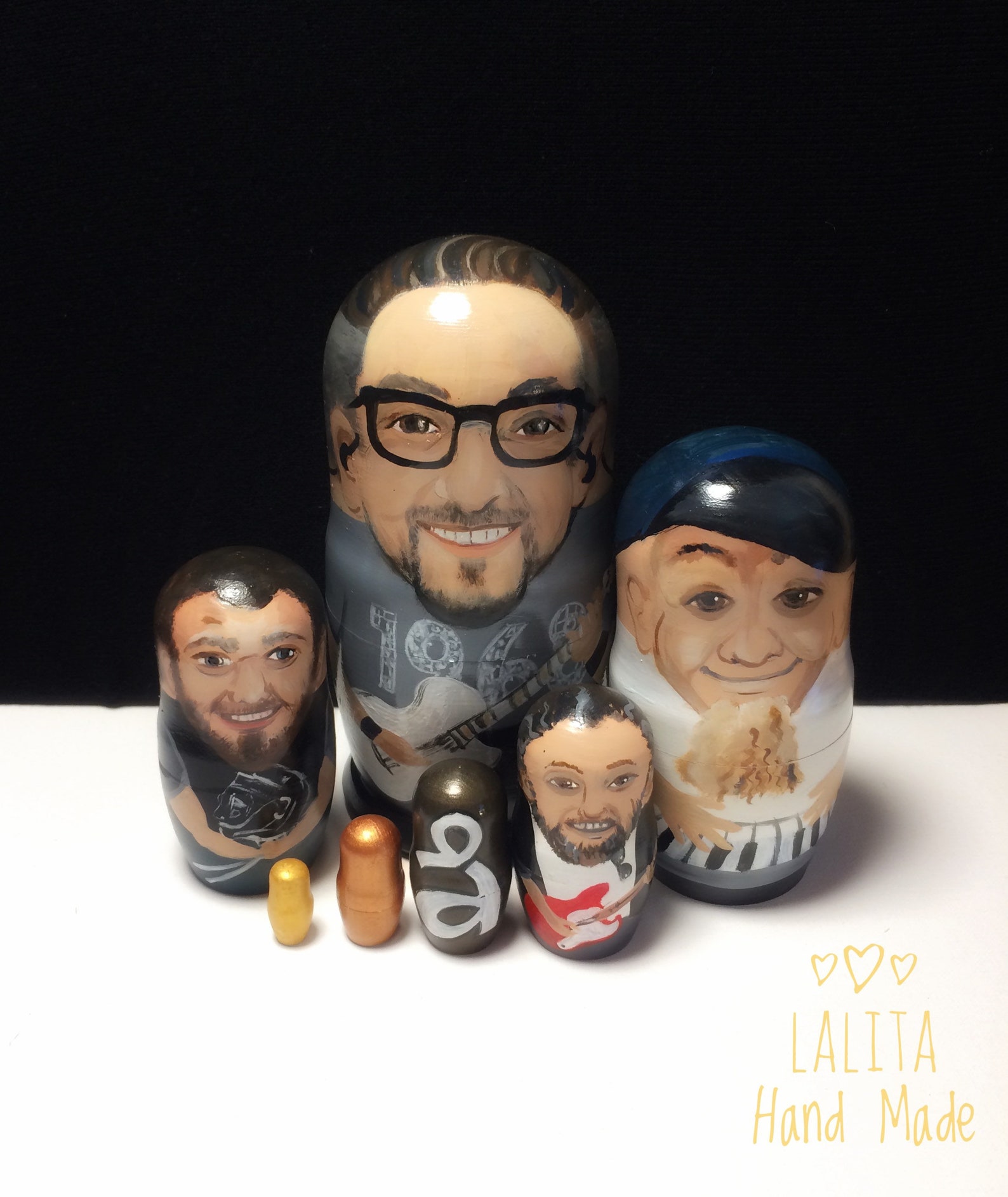 Custom Portrait Personalised Family Nesting Doll Matryoshka - Etsy