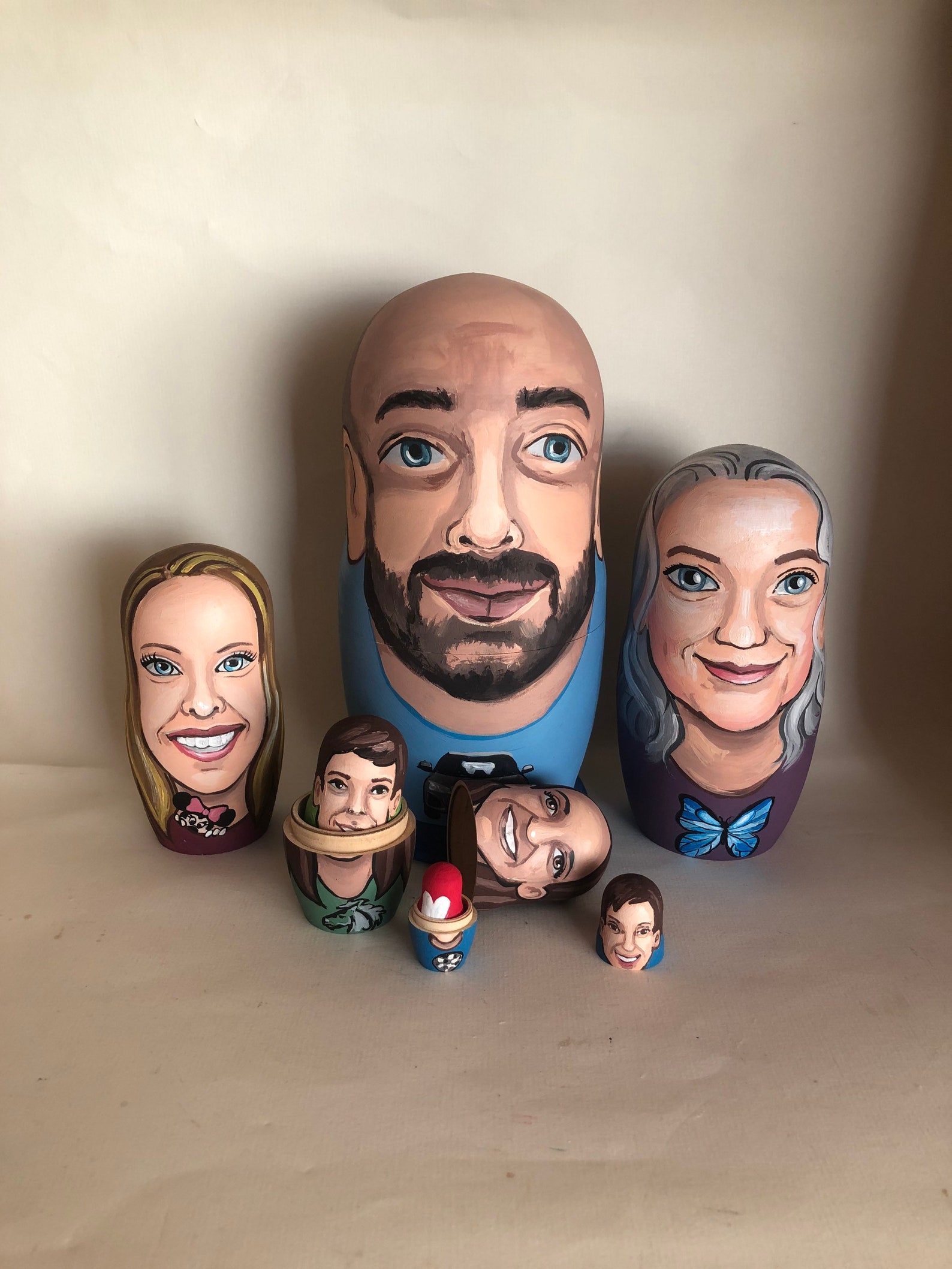 Corporate Gift Custom Portrait Personalised Nesting Doll - Etsy