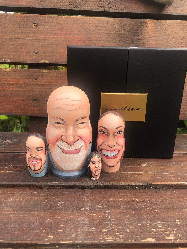 Custom Portrait Nesting Doll Matryoshka Caricature Birthday Wedding ...