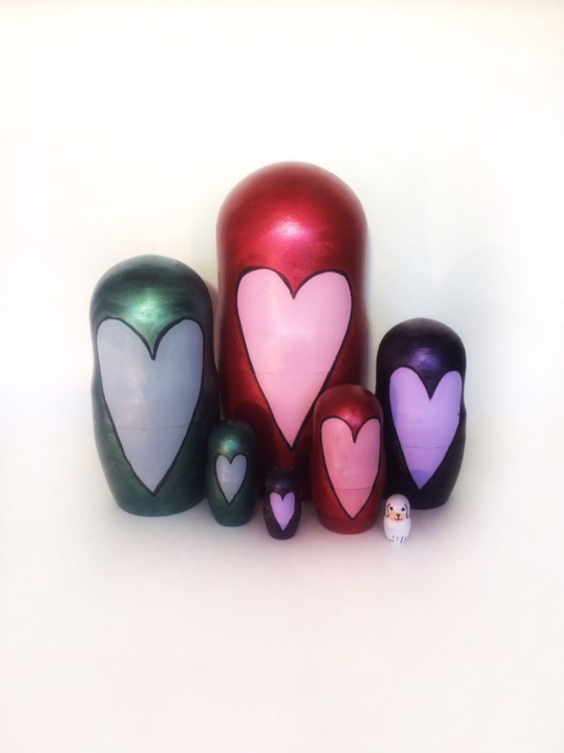 FAMILY Cartoon Style Custom Made Personalised Nesting Doll | Etsy