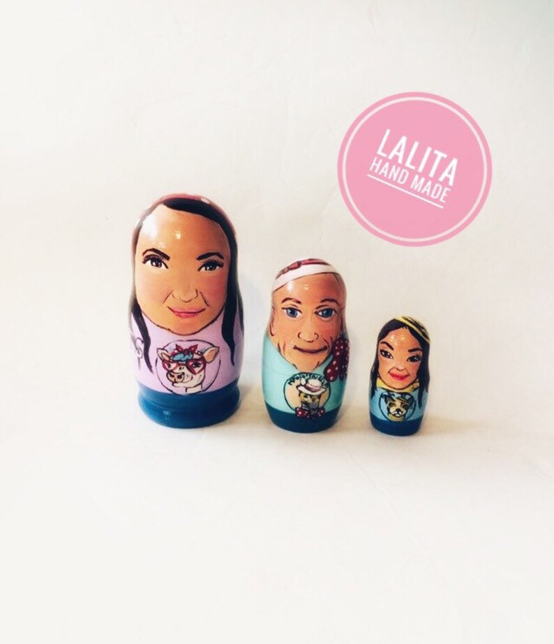 Corporate Gift Custom Portrait Personalised Nesting Doll | Etsy