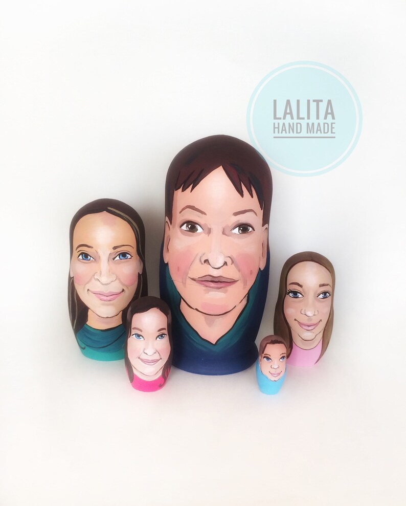 Corporate Gift Custom Portrait Personalised Nesting Doll - Etsy