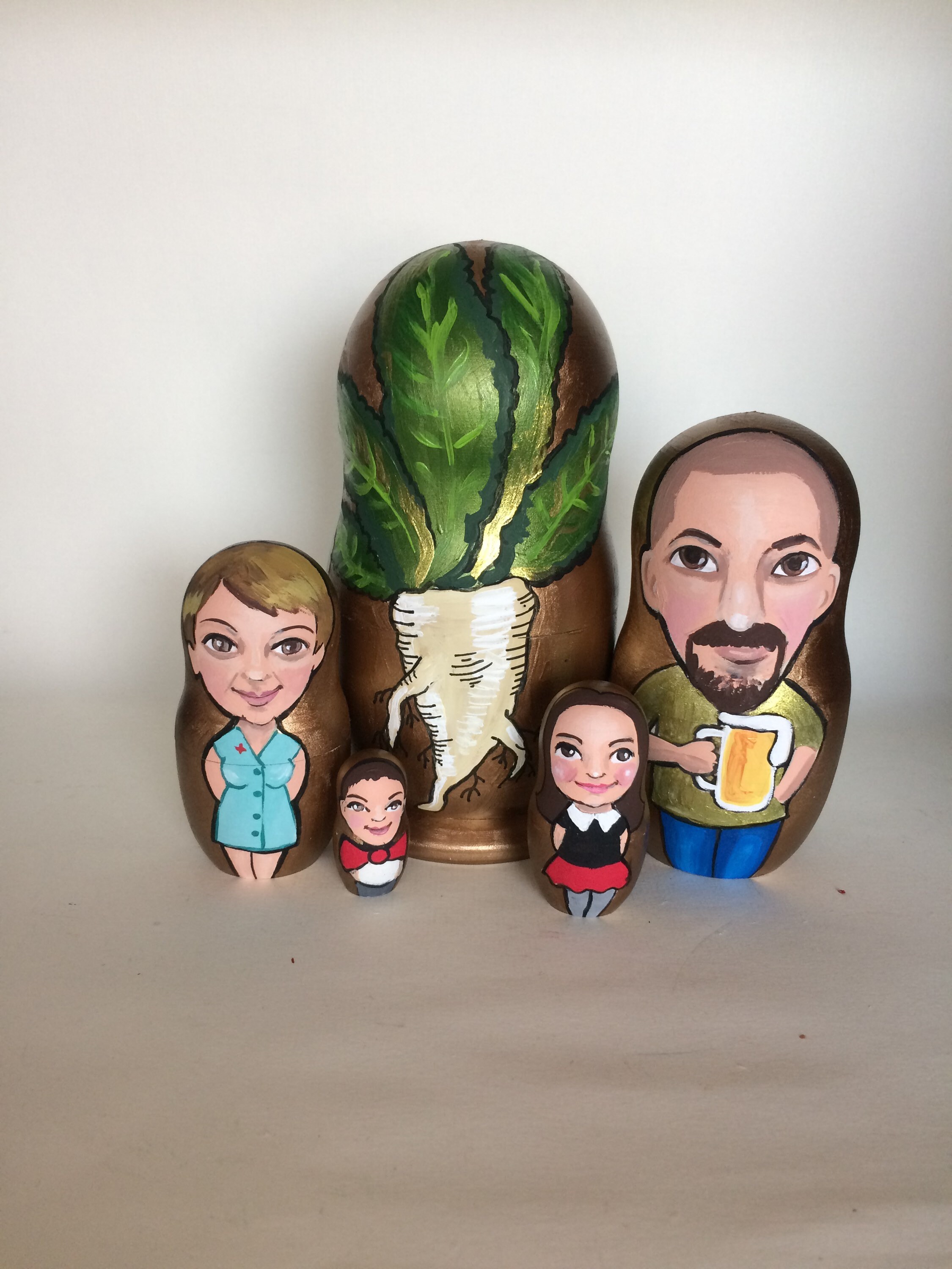 Mr & Mrs Cartoon Style Custom Made Personalised Nesting Doll - Etsy