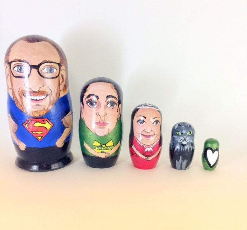 Corporate Gift Custom Portrait Personalised Nesting Doll | Etsy