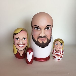 Family Portrait Nesting Doll From Photo - Etsy