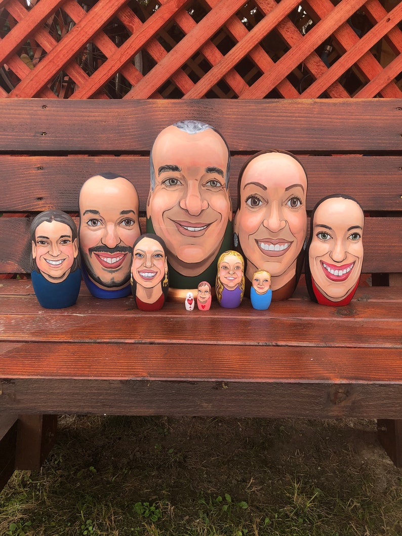 Corporate Gift Custom Portrait Personalised Nesting Doll - Etsy