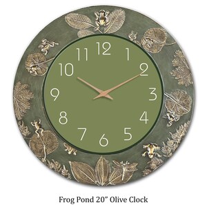 Frog Pond Clock, Whimsical Dragonflies and Frogs, Silent 20" Clock - Etsy
