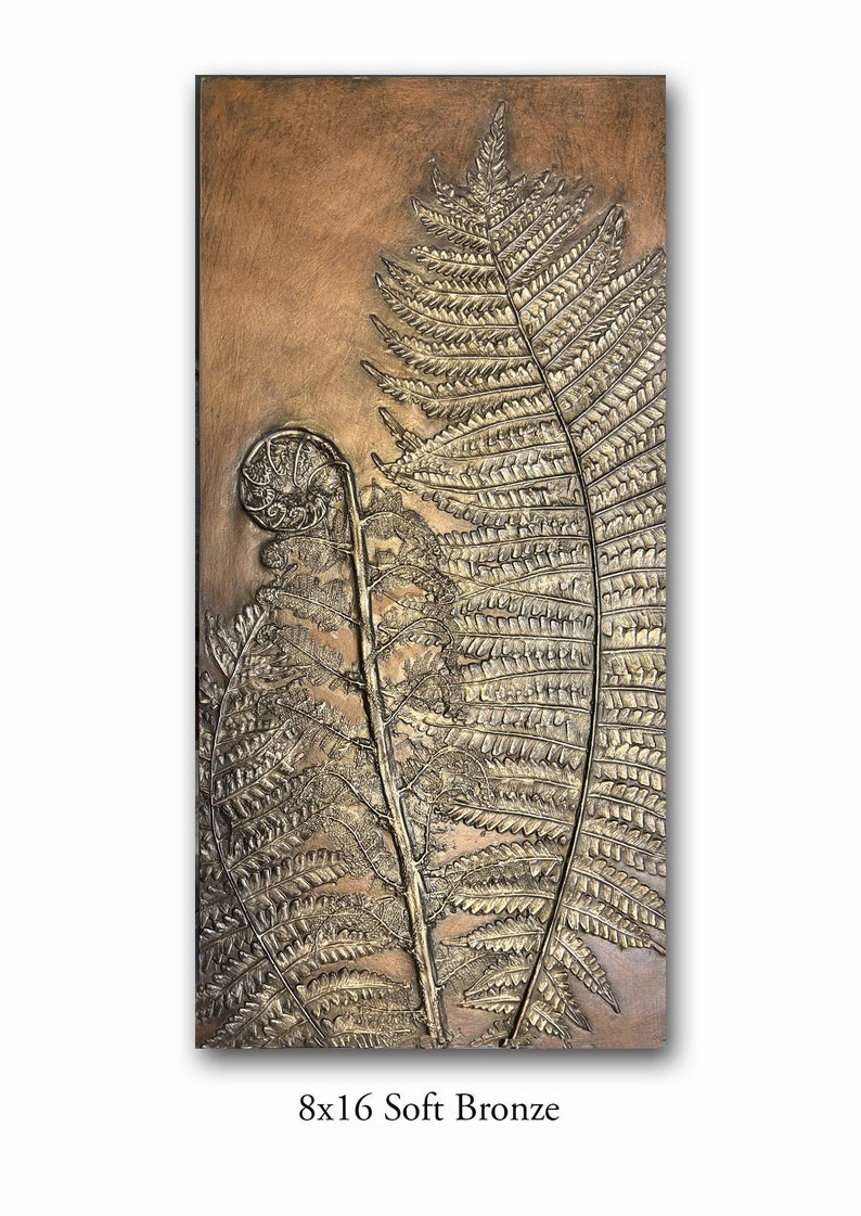Tree Fern Panel. an 8" X 16" Covered With Fronds and an Ornate ...