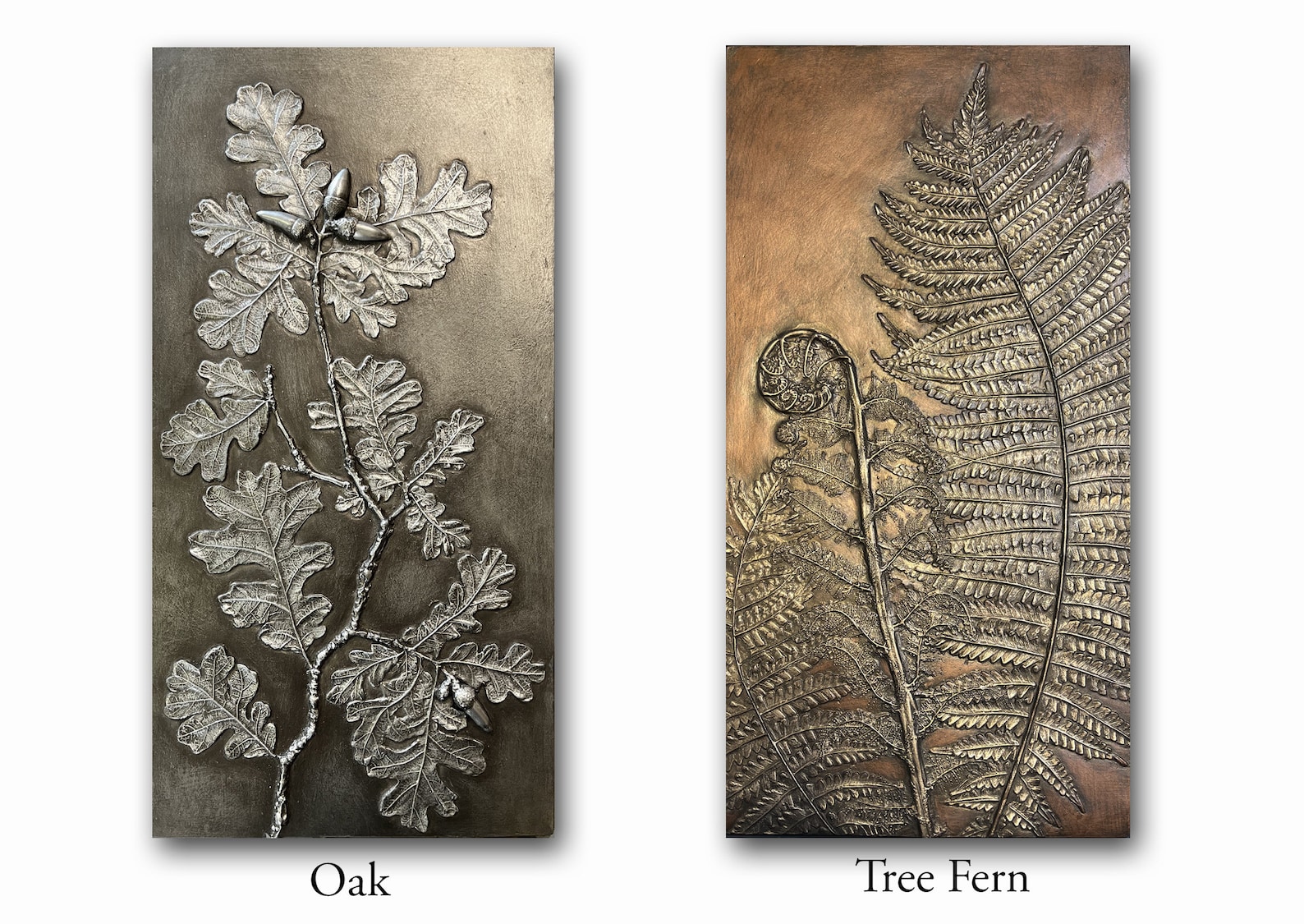 Oak Leaf Panel. Deeply Lobed Oak Leaves and Four Perfect Acorns ...