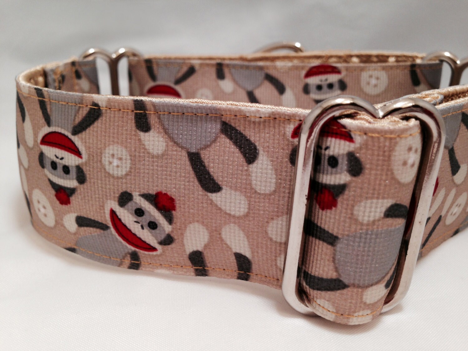 1.5 Inch Martingale Collar Sock Monkeys Grosgrain Ribbon - Etsy
