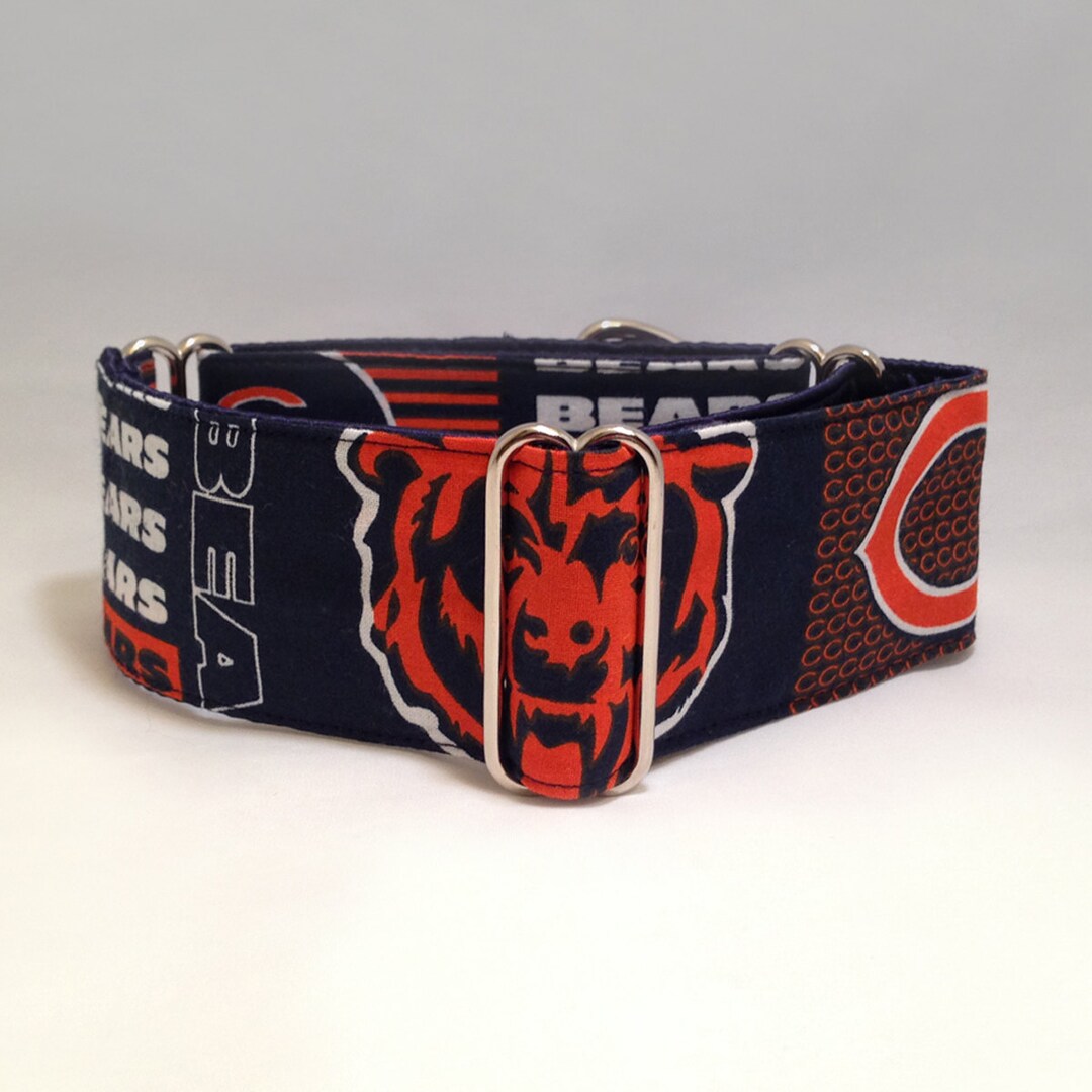 2 Inch Martingale Collar, NFL Chicago Bears Blue & Orange Fabric ...