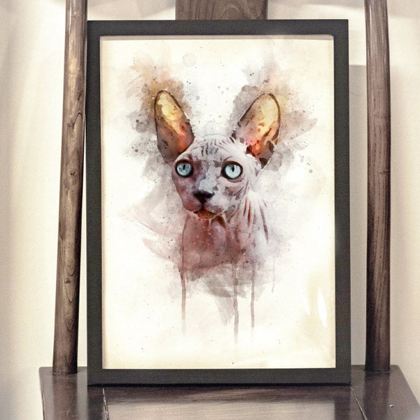 Sphynx Cat Art - Etsy