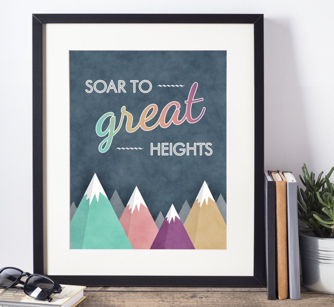 Instant Download - Soar to Great Heights - Printable Inspirational ...