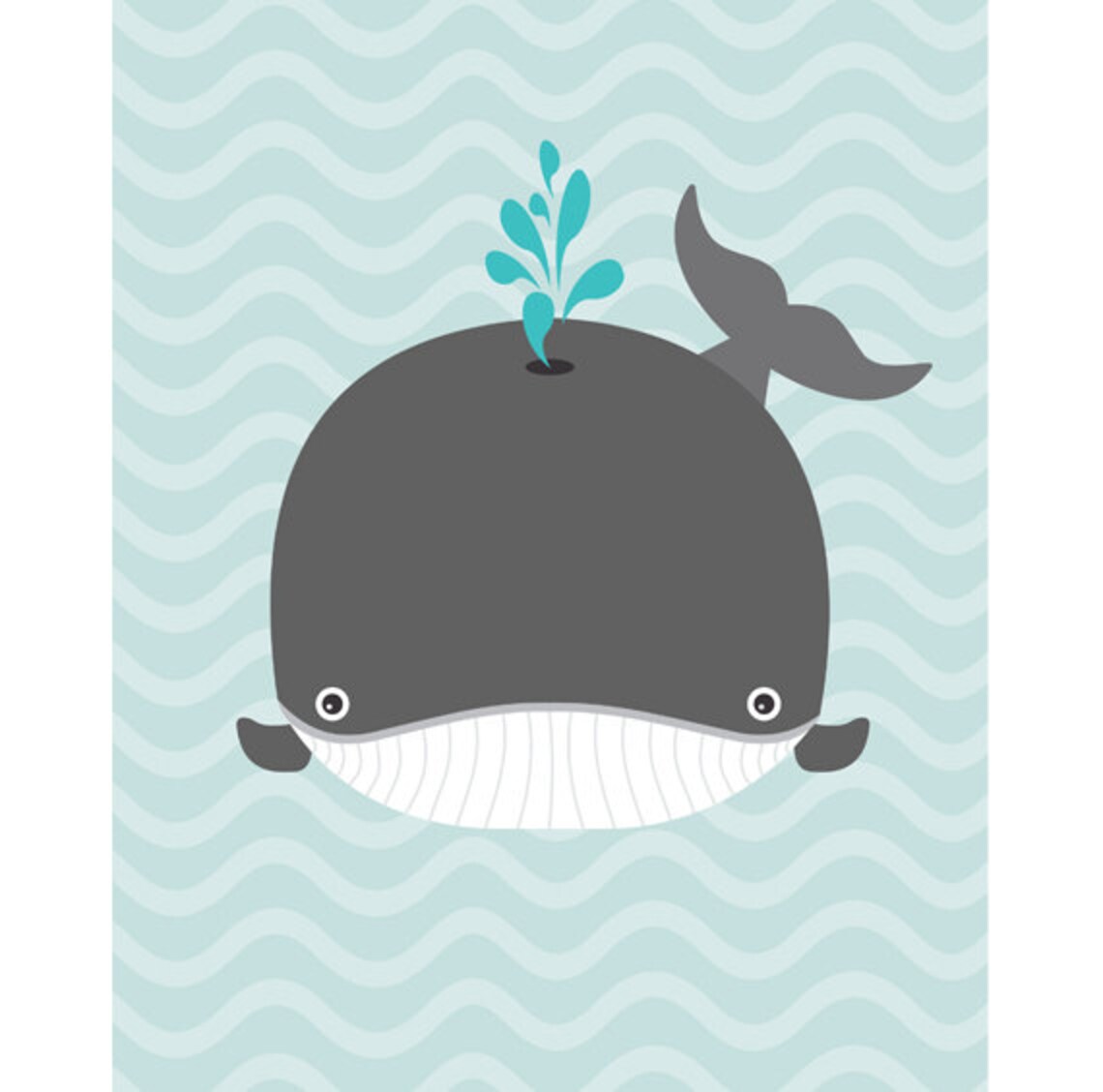 Baby Whale Illustration, Whale Art, Whale Nursery Art, Nursery Decor ...