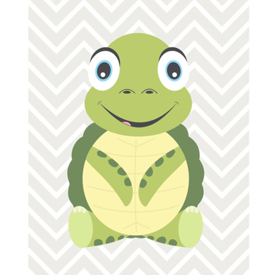 Baby Turtle Illustration Turtle Art Print Nursery Art - Etsy