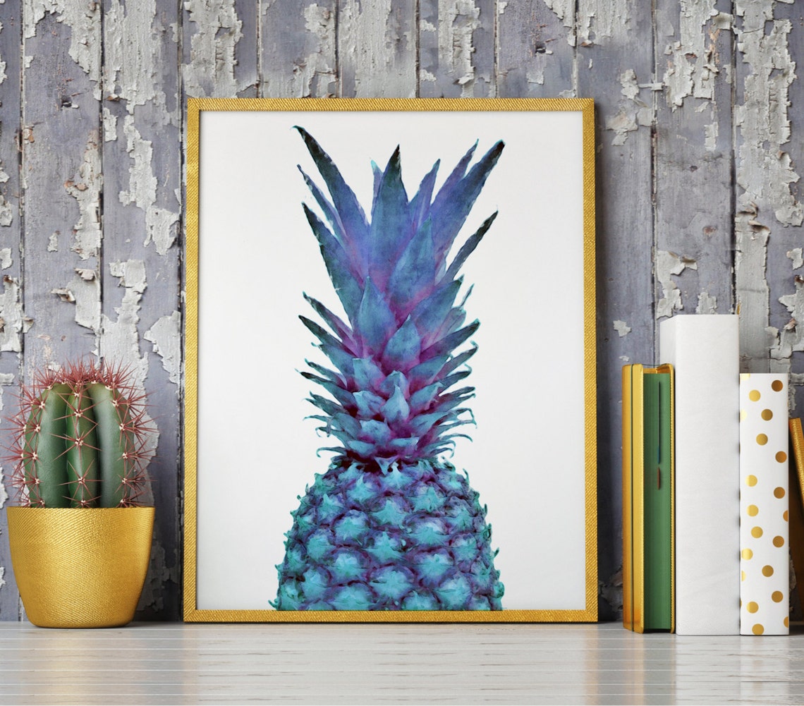 Purple Pineapple Watercolor Print, Pineapple Art , Nursery Decor ...